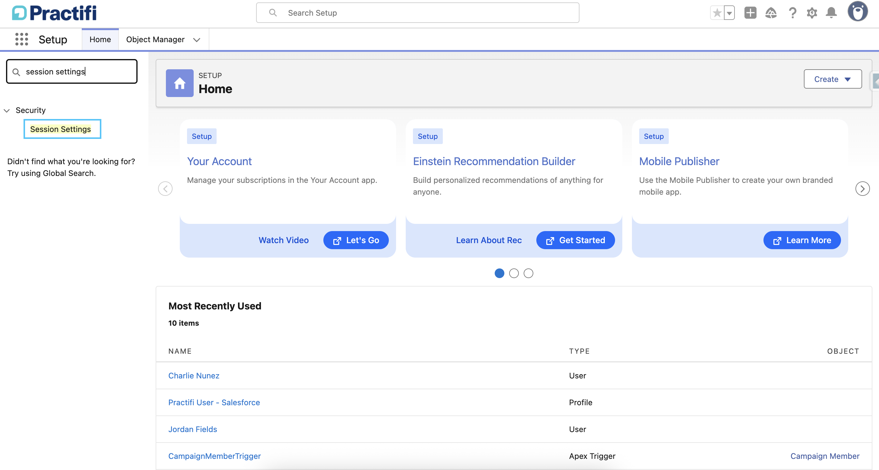 Modifying Session Timeout Settings – Practifi Success