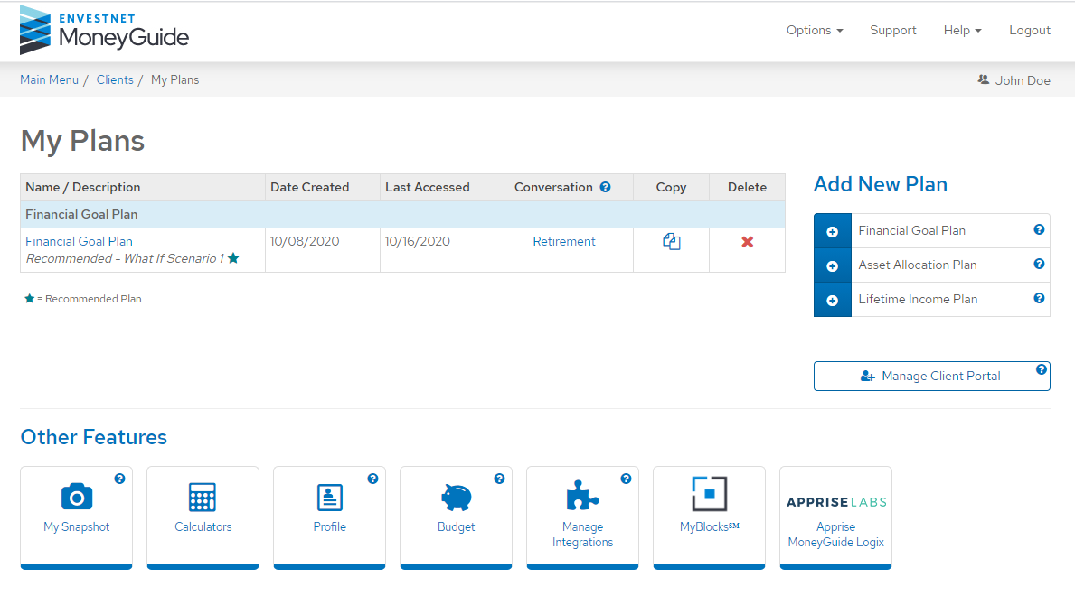 Using the MoneyGuide Integration – Practifi Success