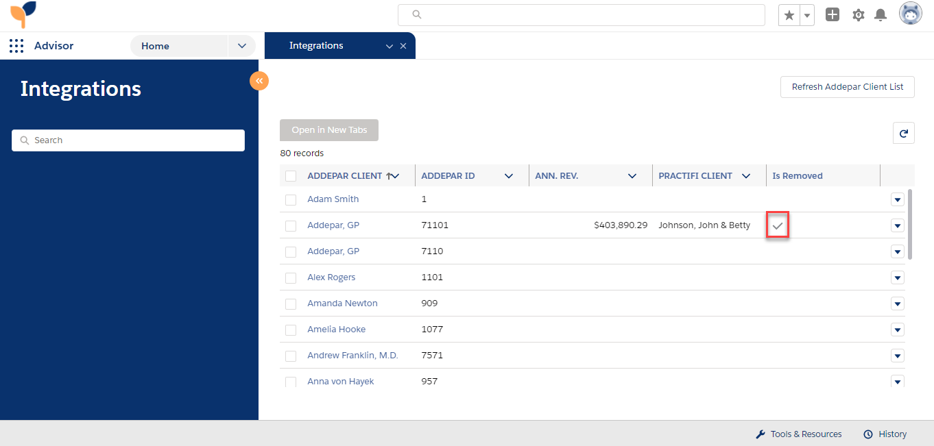Using the Addepar Integration – Practifi Success