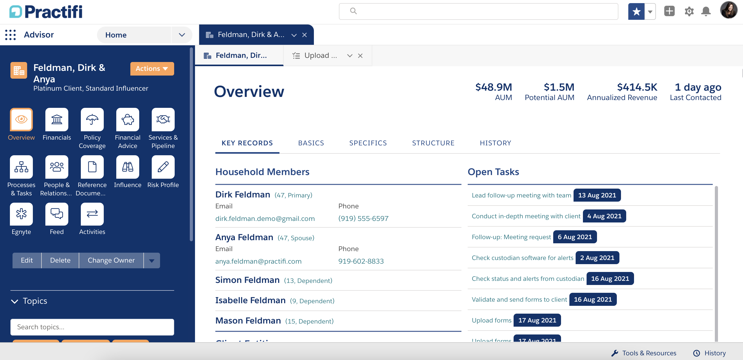 Understanding Record Menus – Practifi Success