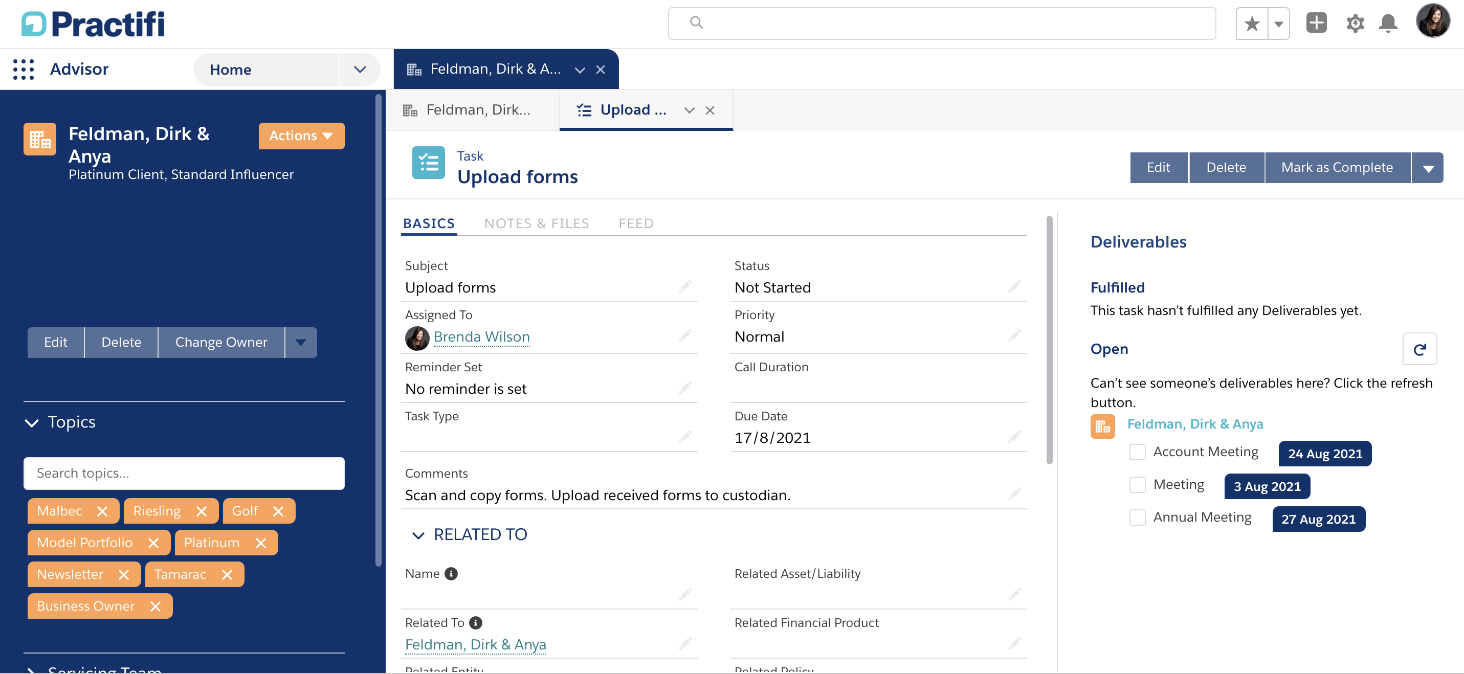Understanding Record Menus – Practifi Success