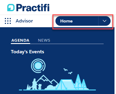Using the Home Page – Practifi Success