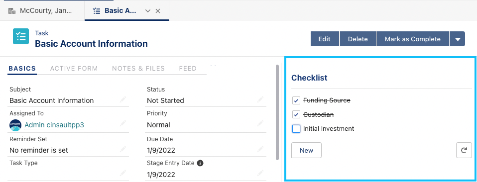 Using Tasks – Practifi Success