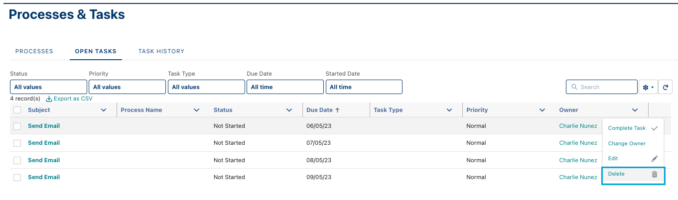Using Tasks – Practifi Success
