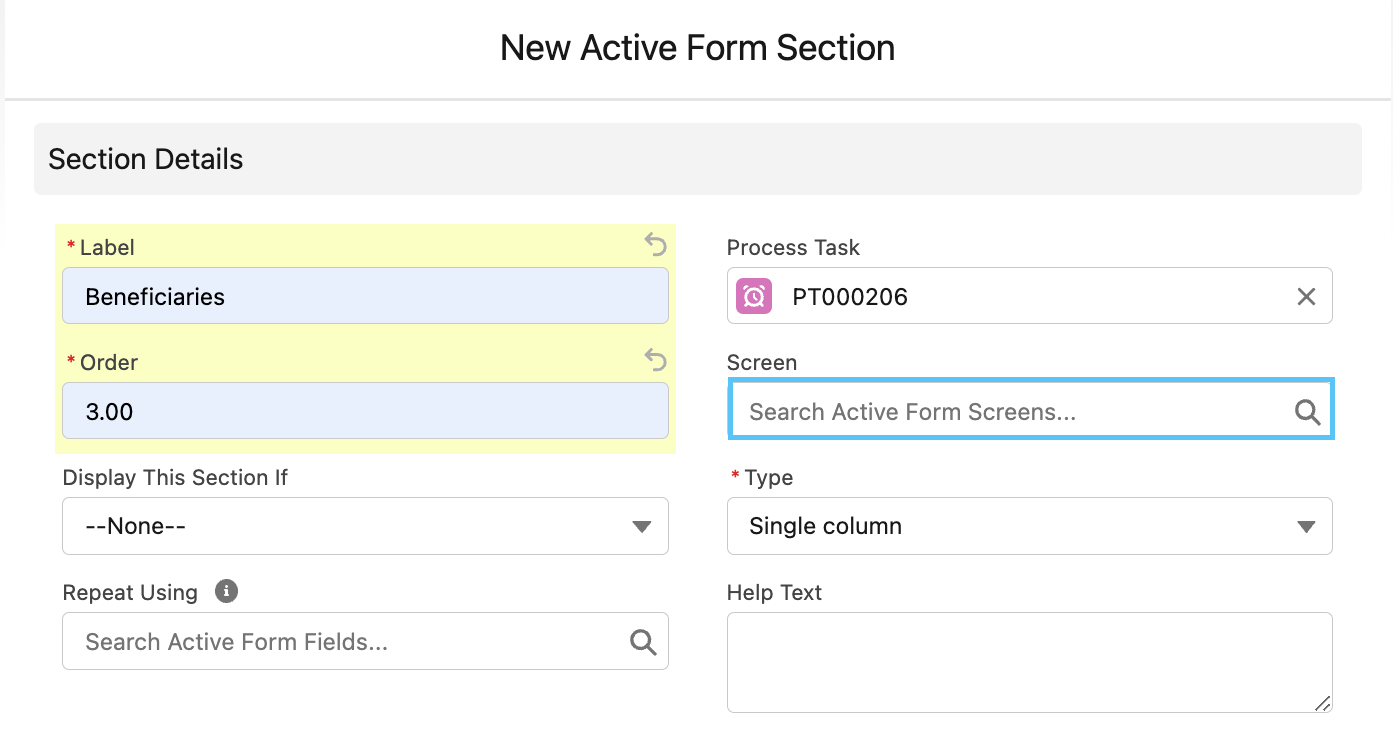 Using Active Form Multi-Screen Forms – Practifi Success