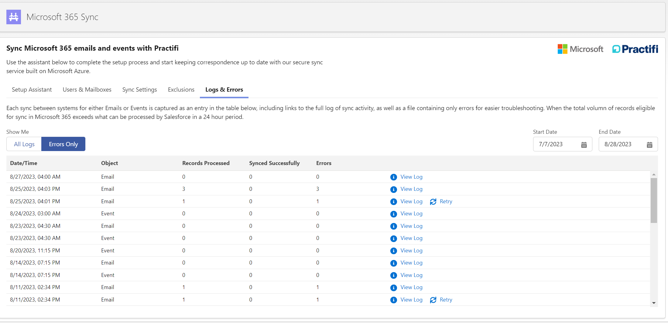 Enabling Microsoft 365 Email Sync – Practifi Success