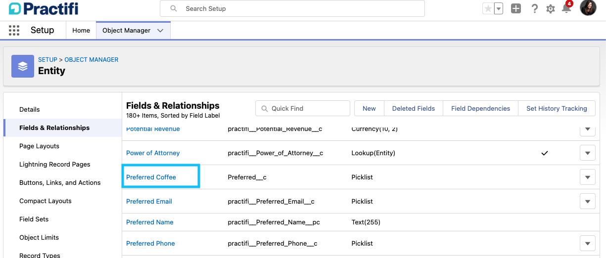 Managing Custom Fields and Picklists – Practifi Success