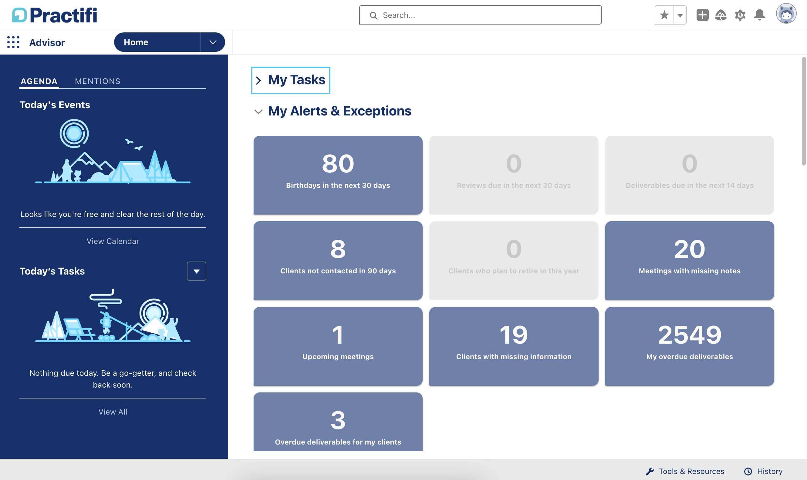 Understanding the Home Page – Practifi Success