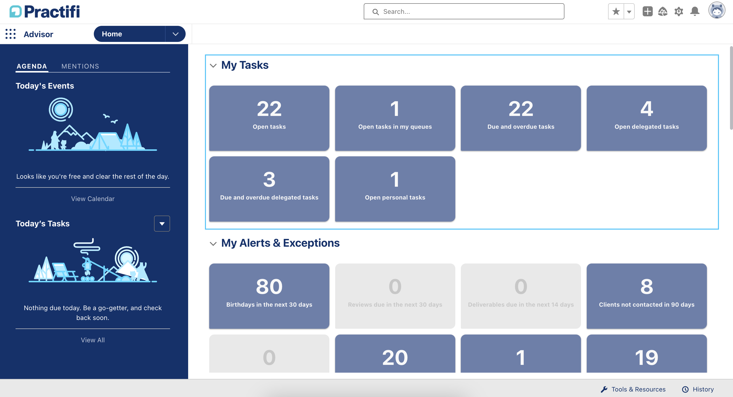 Understanding the Home Page – Practifi Success