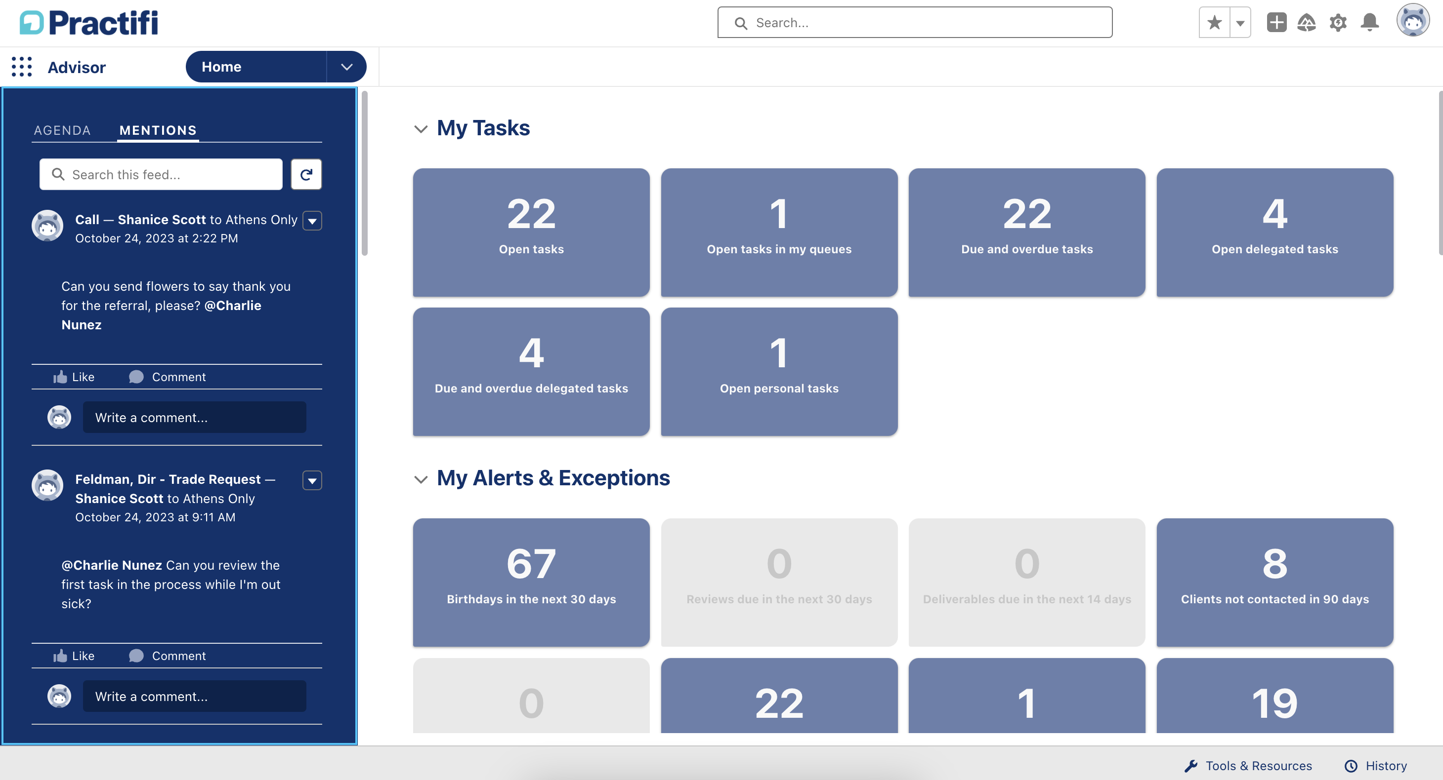 Understanding the Home Page – Practifi Success