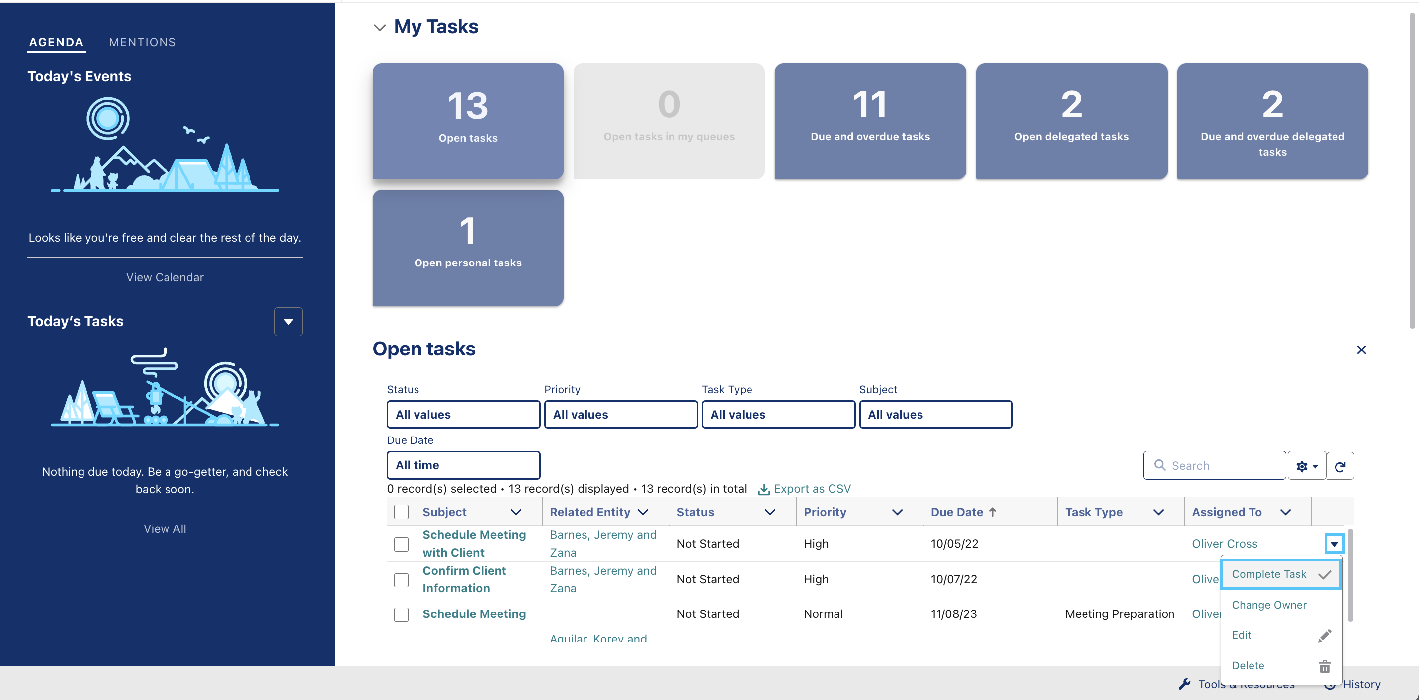 Using Tasks – Practifi Success